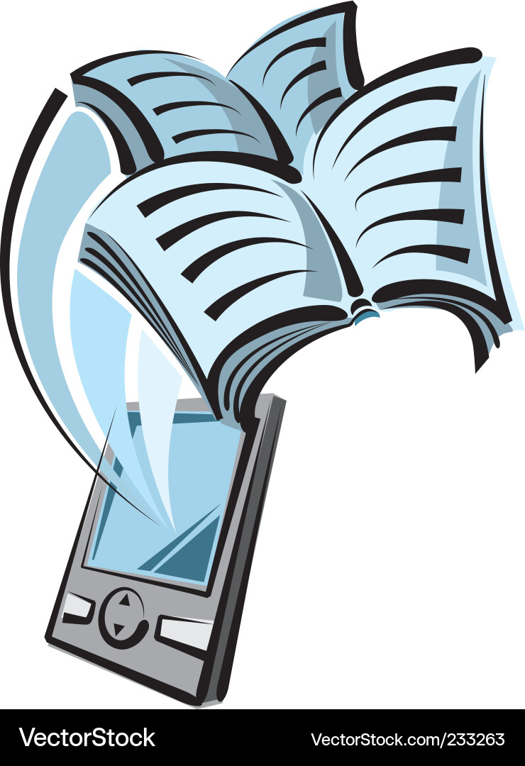 Digital book Royalty Free Vector Image - VectorStock