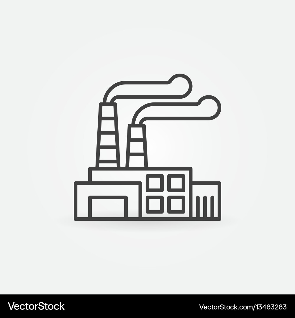 Factory outline icon Royalty Free Vector Image