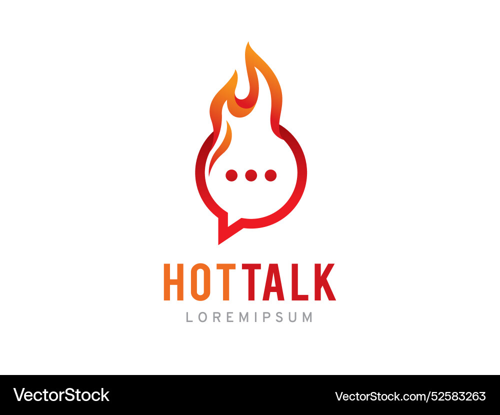 Hot talk logo symbol or icon template Royalty Free Vector