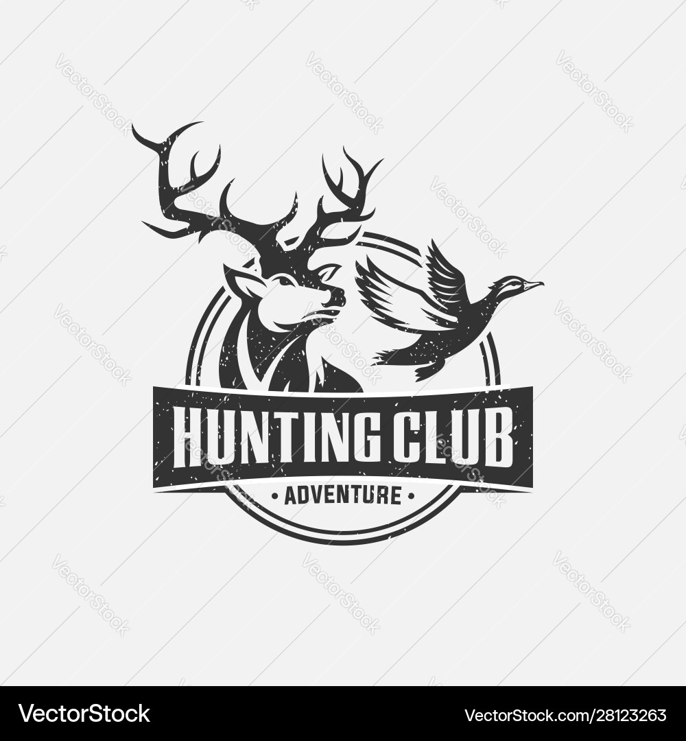 Hunting club logo Royalty Free Vector Image - VectorStock