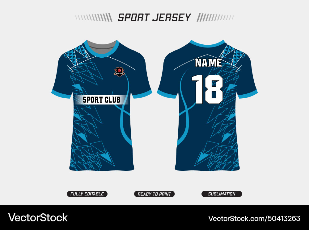 Jersey design Royalty Free Vector Image - VectorStock