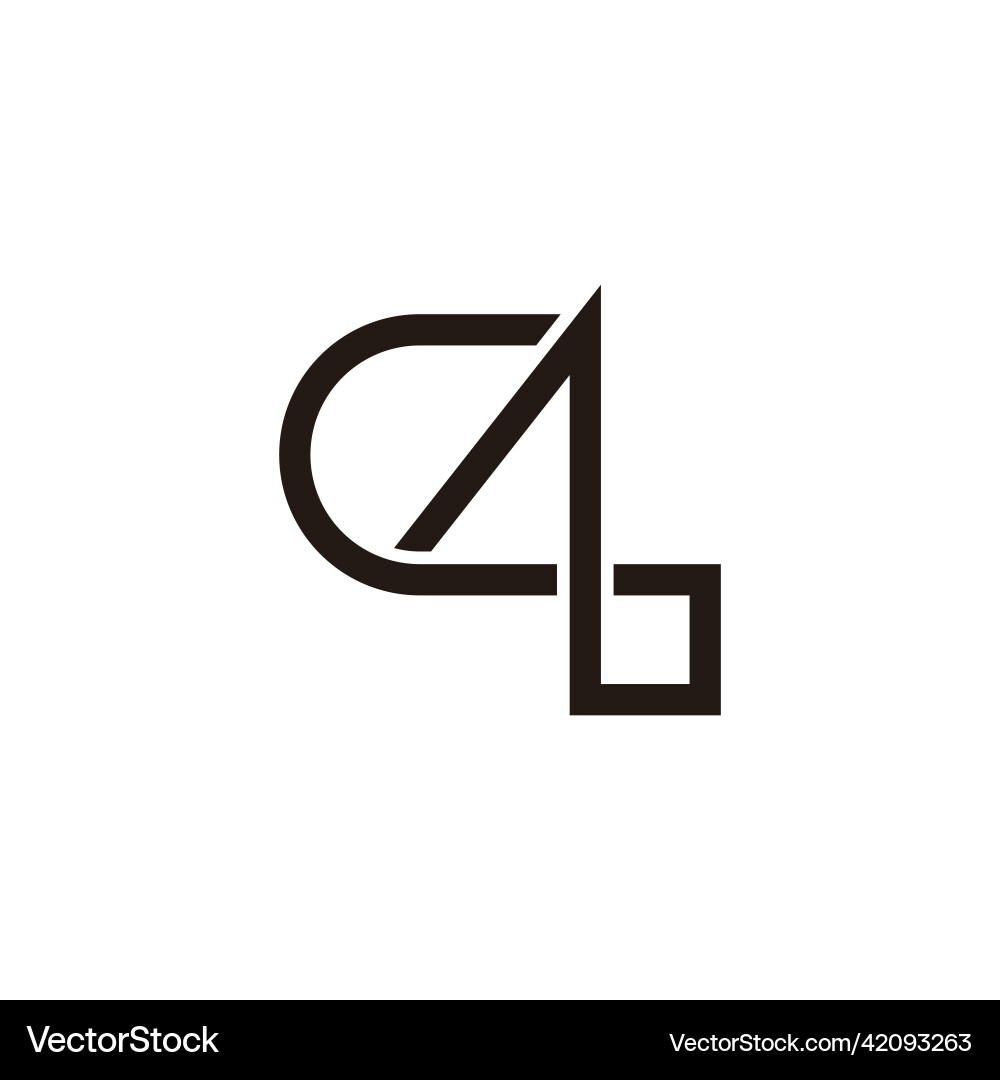 Letter cb arrow geometric line simple logo Vector Image
