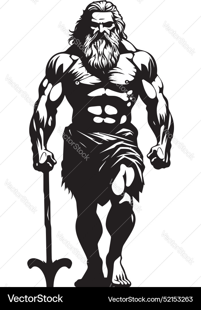 Mythic legacy hercules emblematic symbol mighty Vector Image