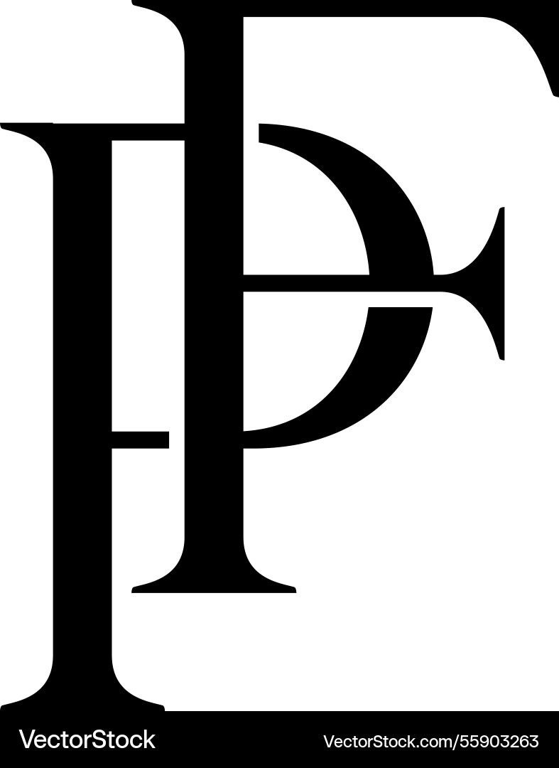 Pf clothing logo Royalty Free Vector Image - VectorStock