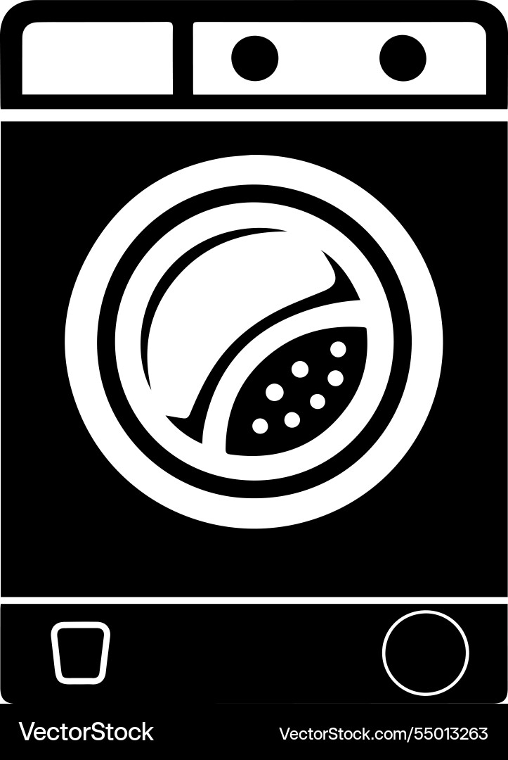 Washing machine silhouette Royalty Free Vector Image