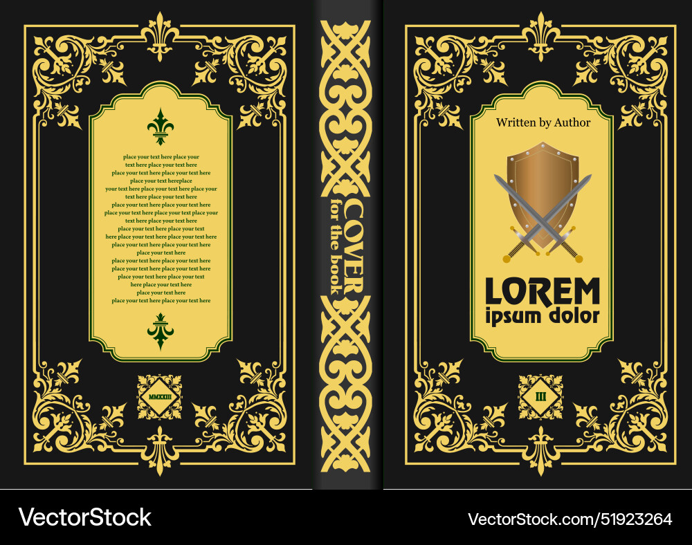 Antique Book Cover - Ornate Pattern Royalty Free Vector