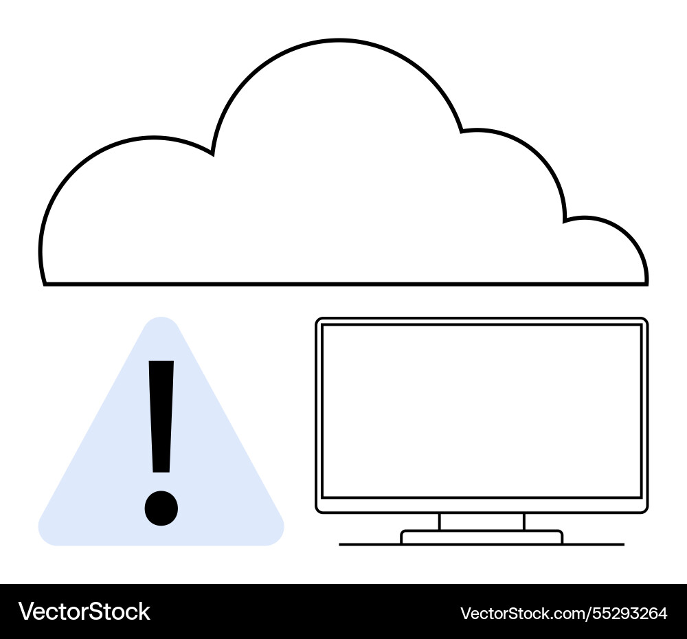 Cloud storage security issue represented Vector Image