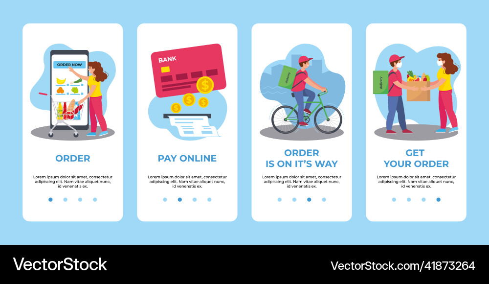 Delivery vertical banners set Royalty Free Vector Image