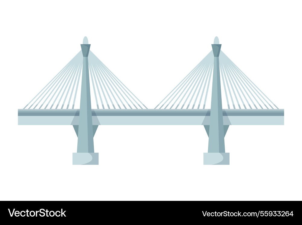 Distinctive architectural bridge design tailored Vector Image