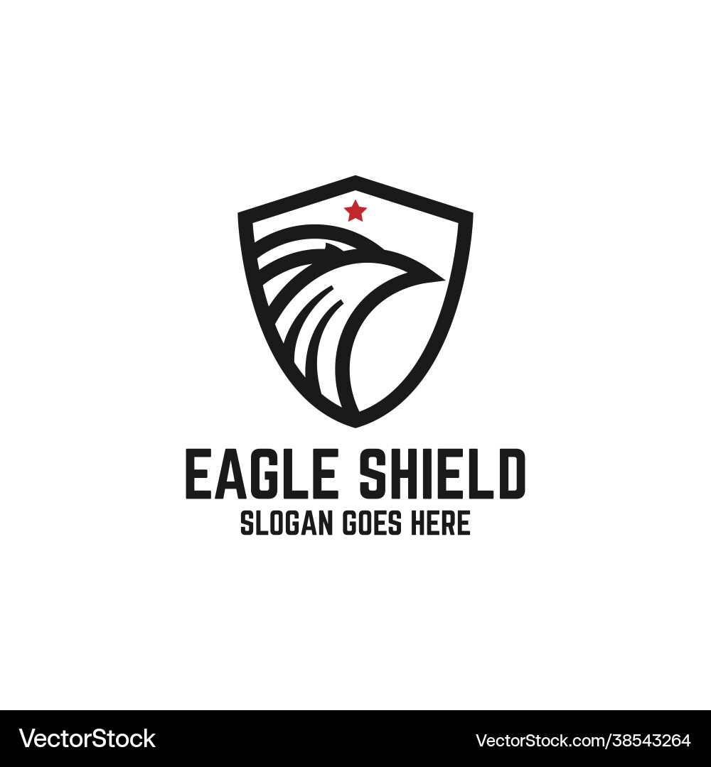 Bird Shield Logo Phoenix Bird Shield Logo Royalty Free Vector Image