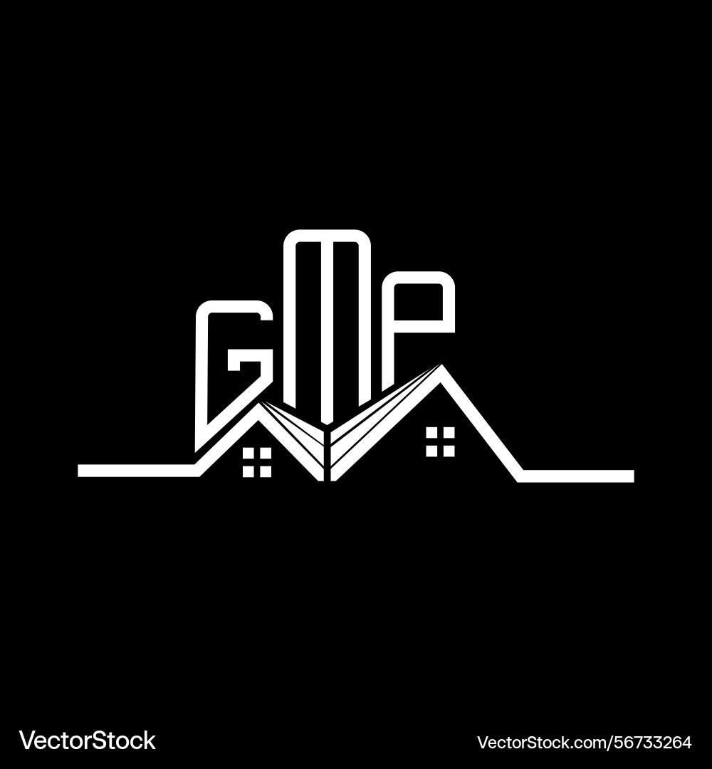 Gmp real state logo design simple and modern Vector Image