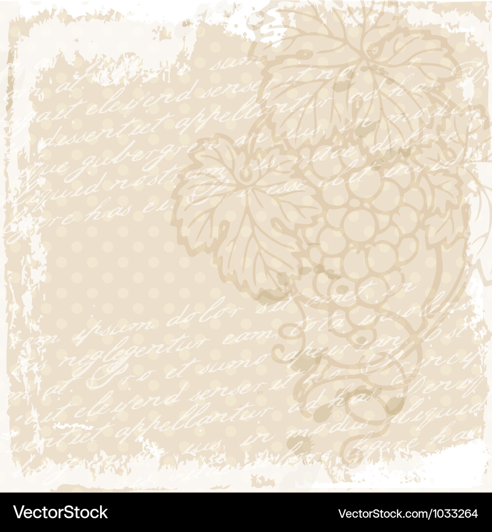 Grape vine background Royalty Free Vector Image