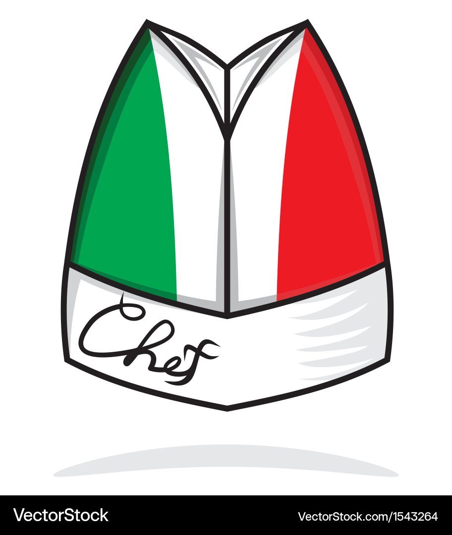 Italian chef hat Royalty Free Vector Image - VectorStock