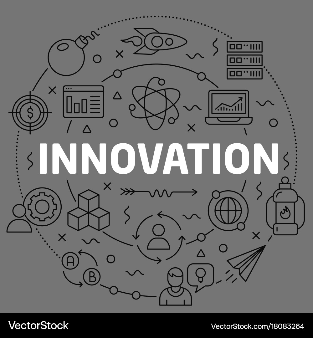 Linear innovation Royalty Free Vector Image - VectorStock
