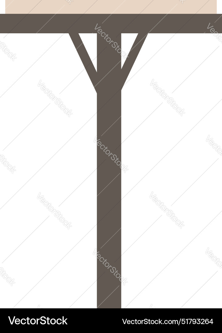 Wooden bar stool standing on one leg Royalty Free Vector