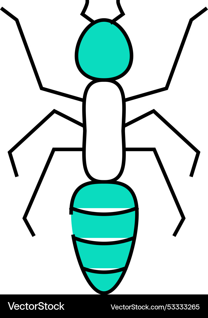 Ant animal icon color Royalty Free Vector Image