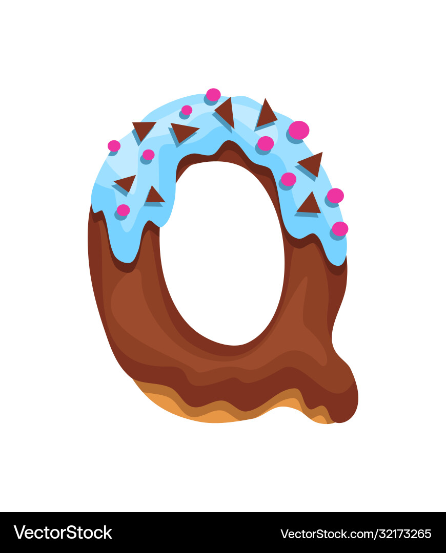 Colorful Cookie Letter Baking Font Royalty Free Vector Image