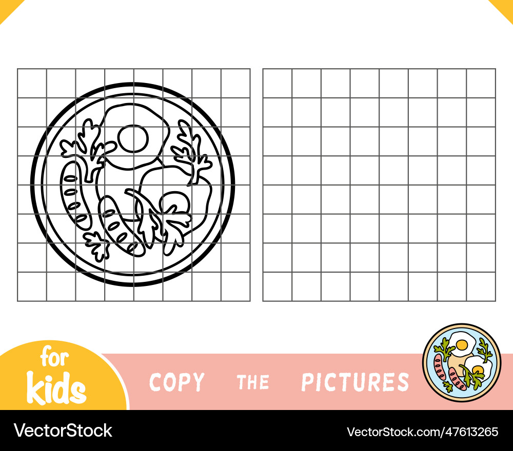 Copy the picture education game for children Vector Image