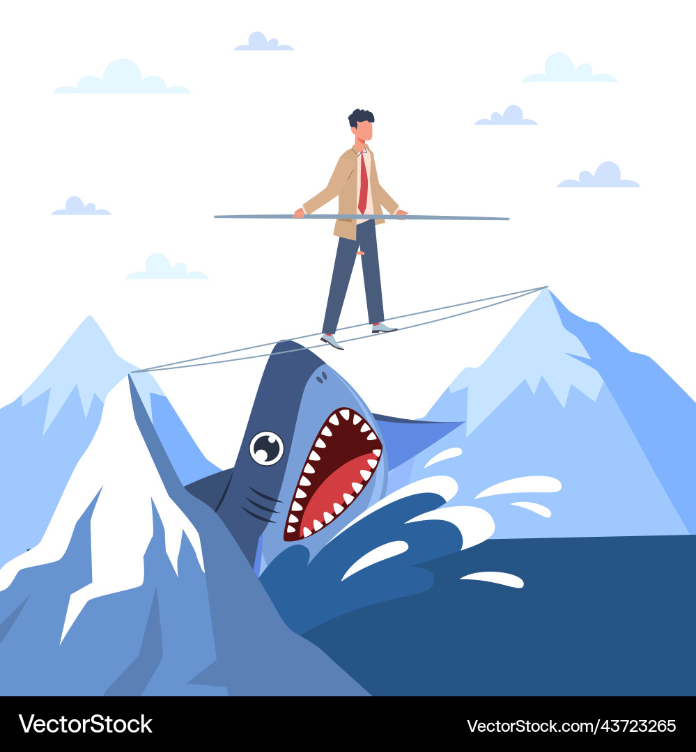 Danger risk situation excitement extreme Vector Image