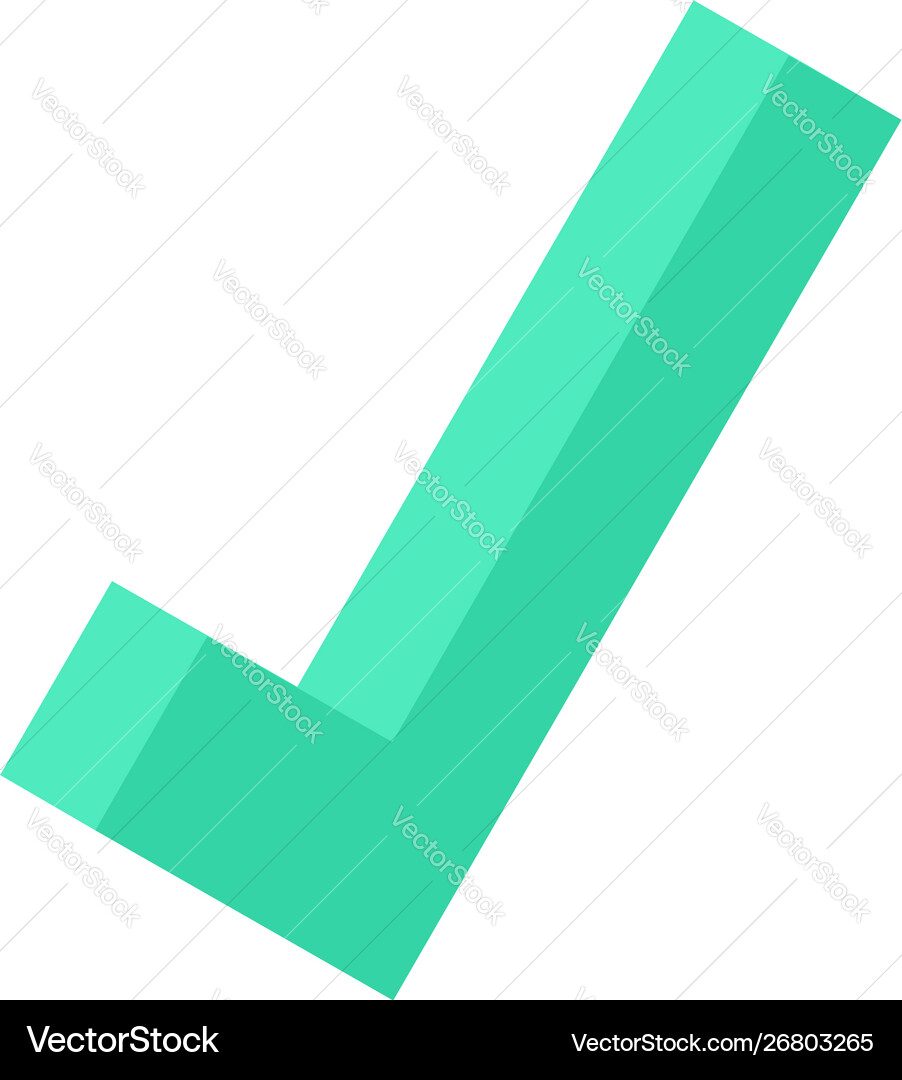 Green Checkmark Icon - Isometric Royalty Free Vector Image