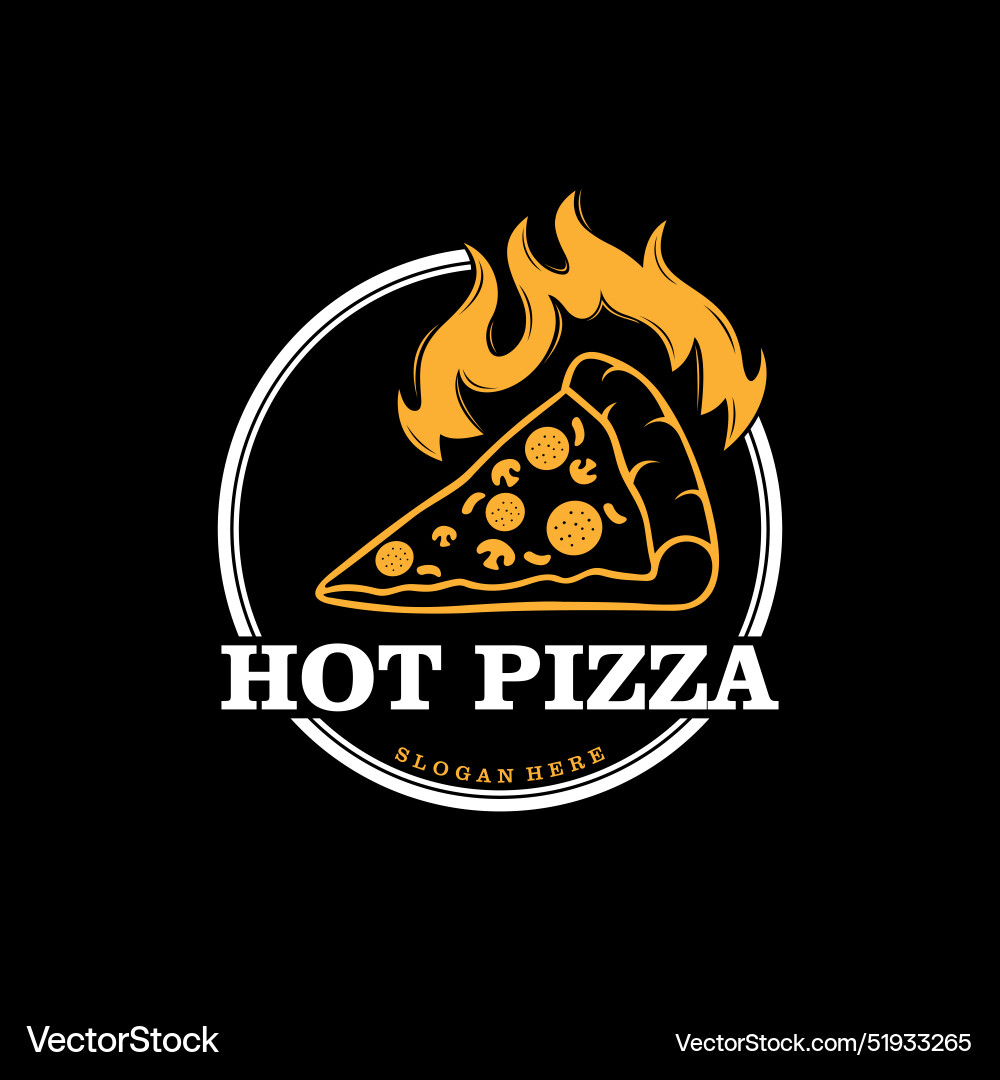 Hot pizza icon design Royalty Free Vector Image