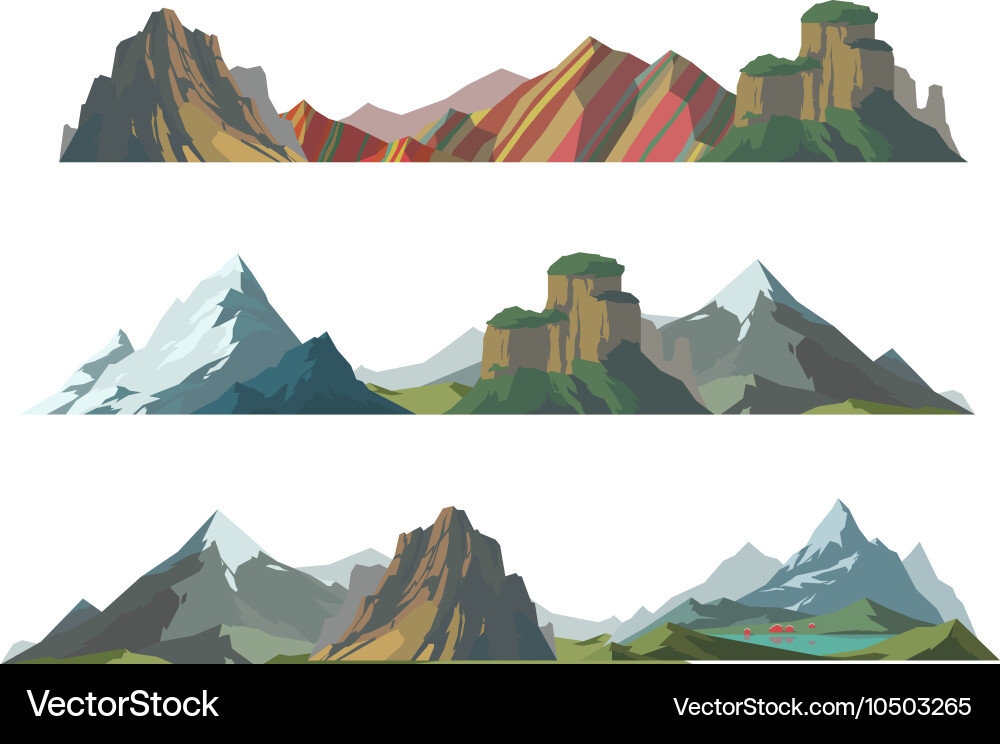 Mountain isolated Royalty Free Vector Image - VectorStock