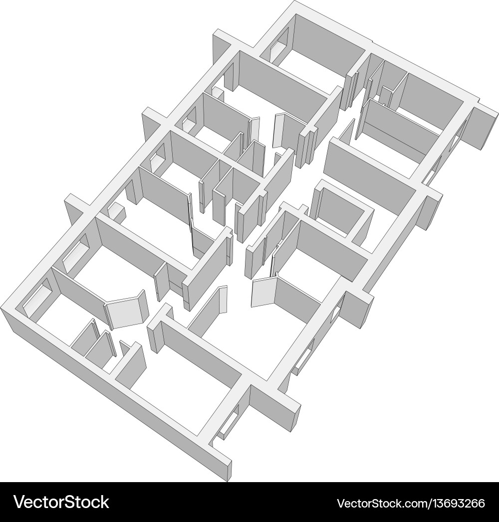 Building plan Royalty Free Vector Image - VectorStock