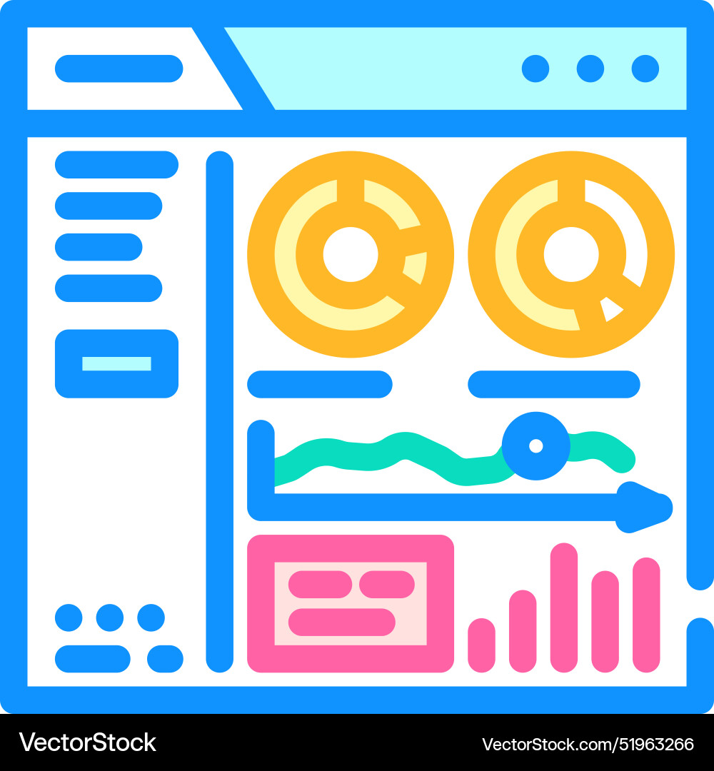 Customer relationship management color icon Vector Image