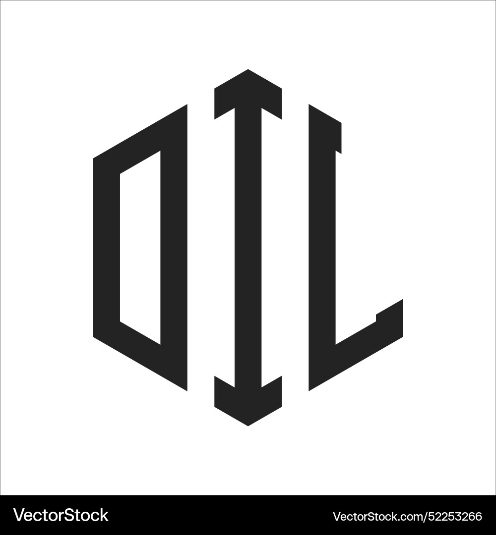 Dil logo design initial letter monogram Royalty Free Vector