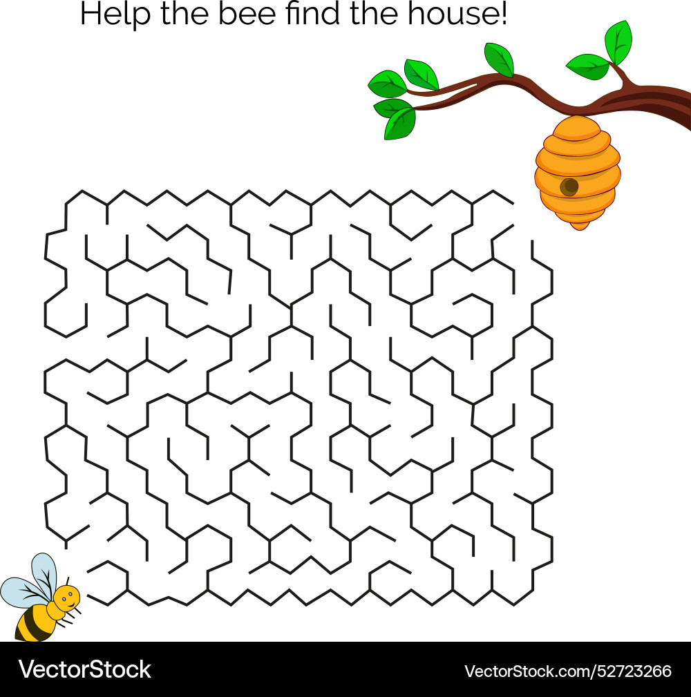 Educational game for children a fun maze Vector Image