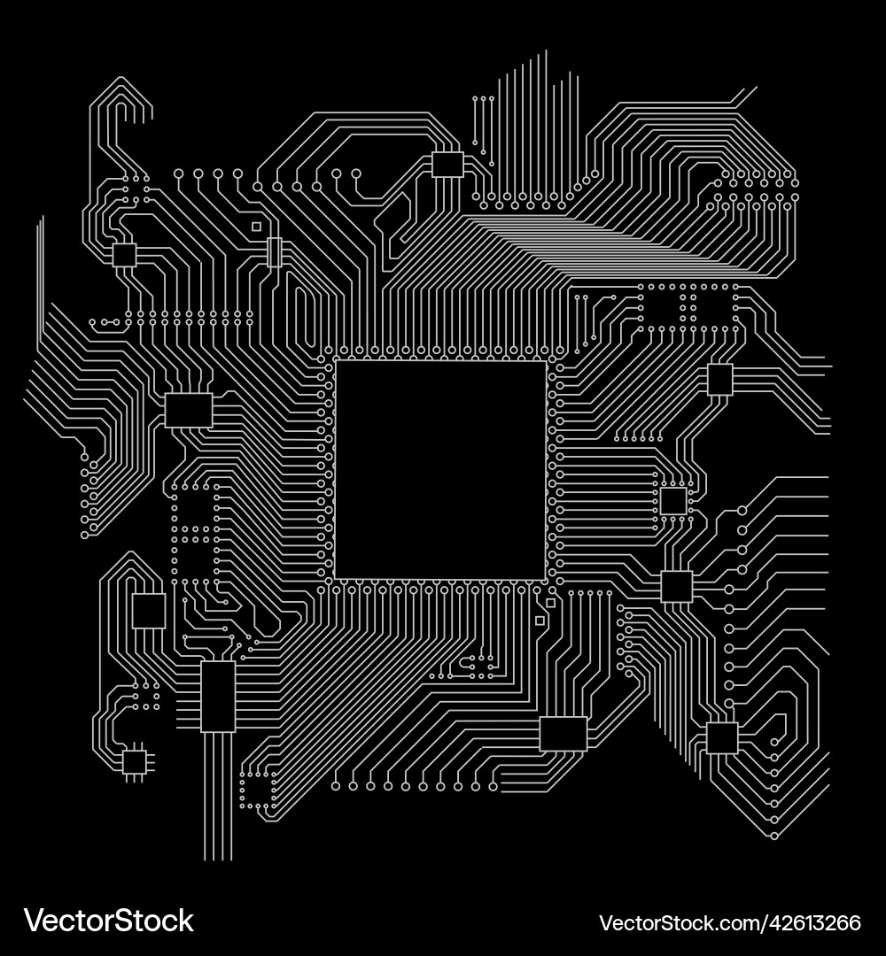 Electronic Circuit Board Royalty Free Vector Image