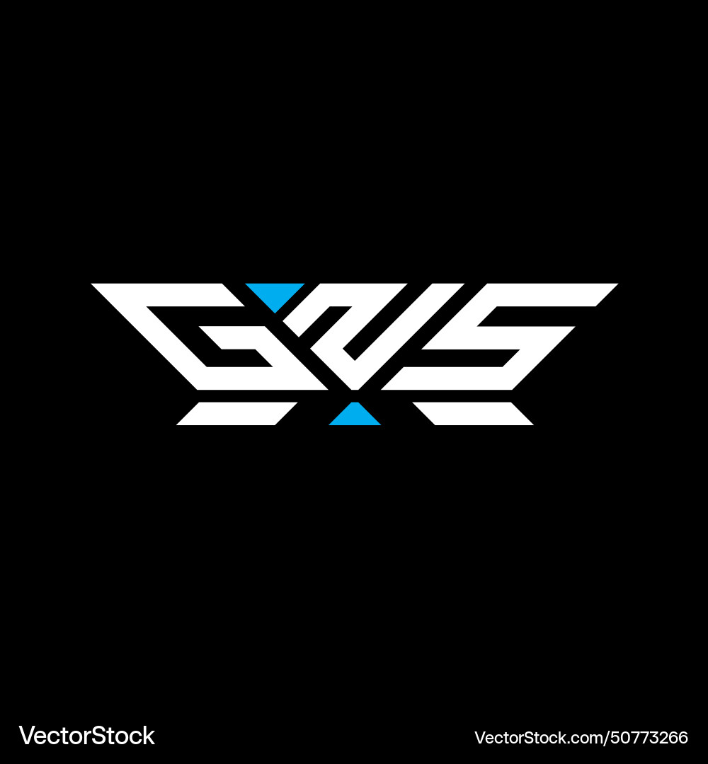 Gns letter logo design simple and modern Vector Image