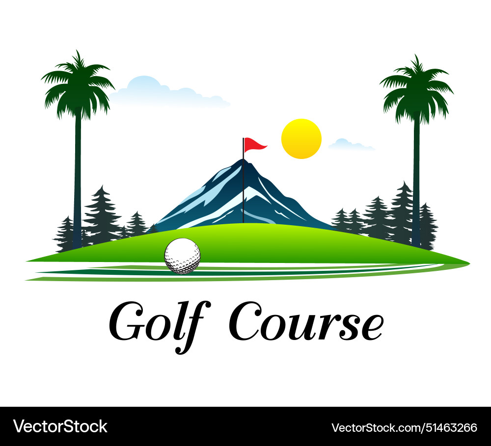 Golf course logo Royalty Free Vector Image - VectorStock