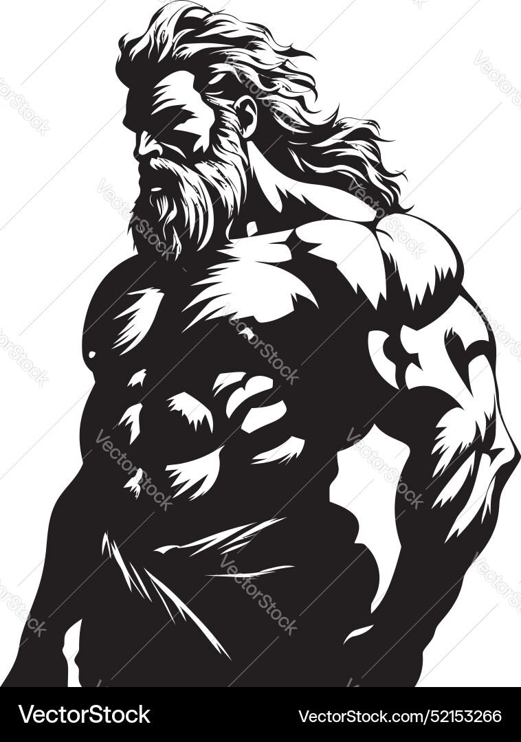 Mythic guardian hercules emblematic logo Vector Image