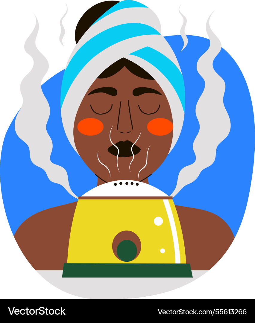 Steaming face Royalty Free Vector Image - VectorStock