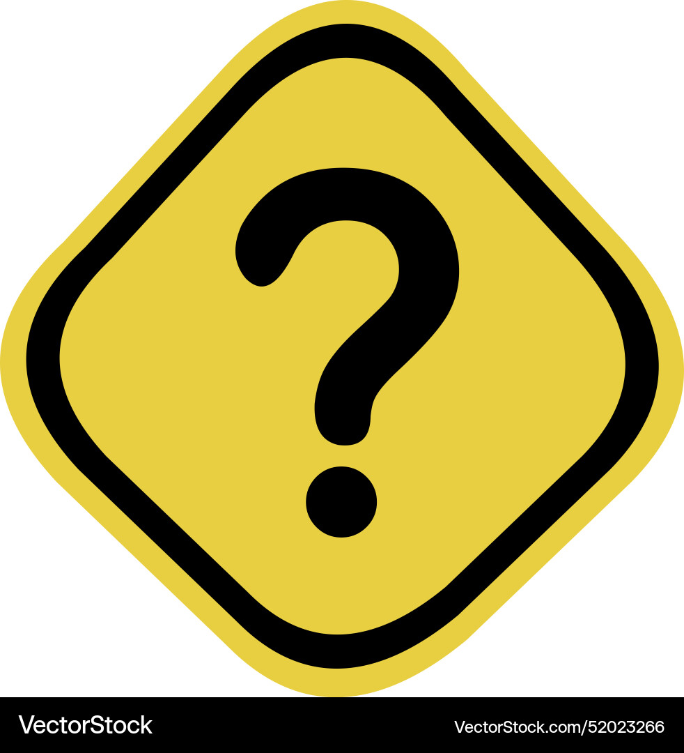 Traffic sign question mark Royalty Free Vector Image