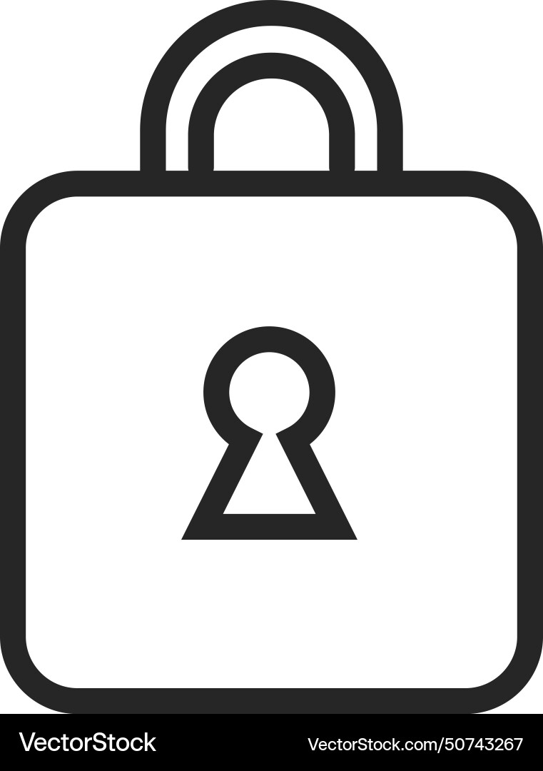 Block Icon-Padlock mit Schlüsselloch-Sicherheitssymbol