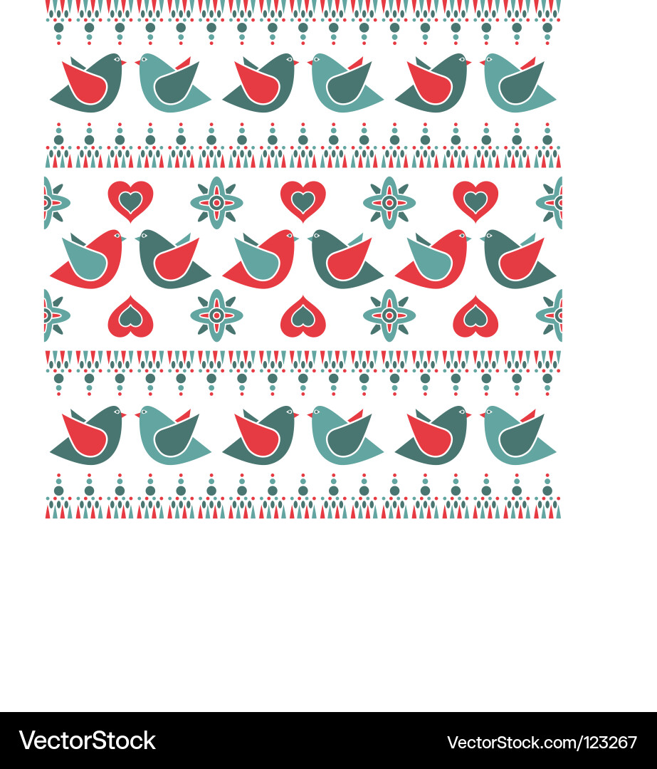 Elegant Bird Motif Wallpaper Royalty Free Vector Image