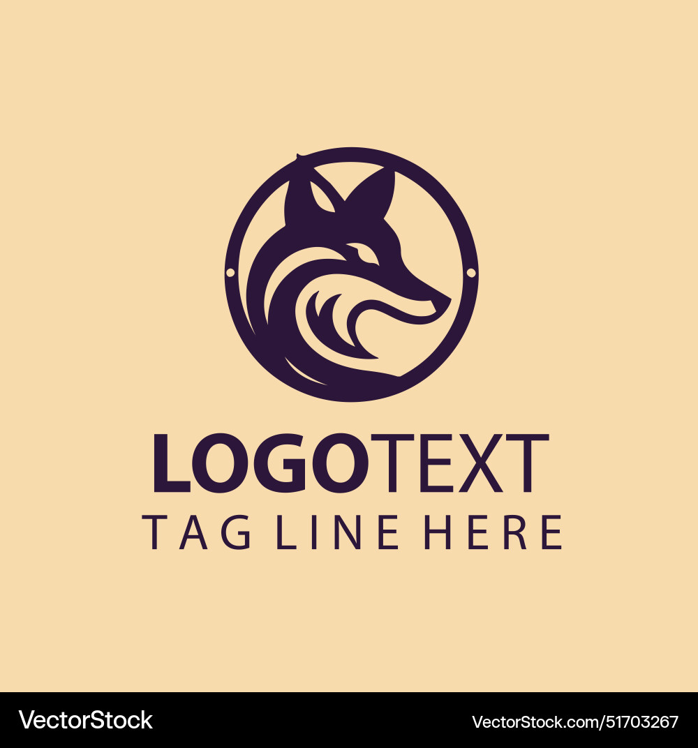 Fox head logo Royalty Free Vector Image - VectorStock