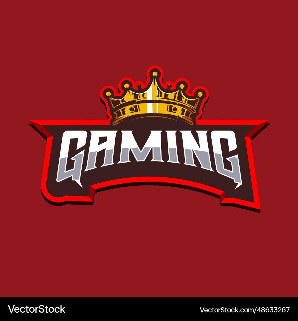 King crown gaming Royalty Free Vector Image - VectorStock