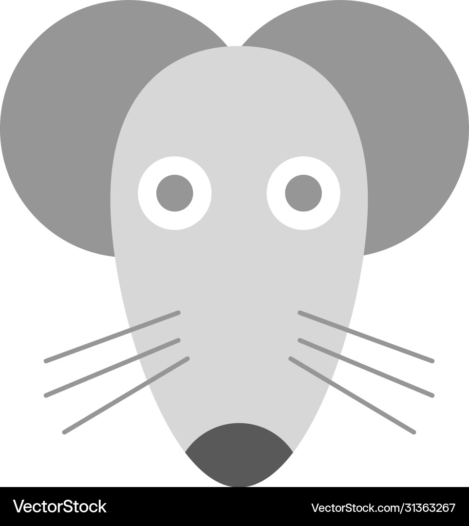 Mouse face Royalty Free Vector Image - VectorStock