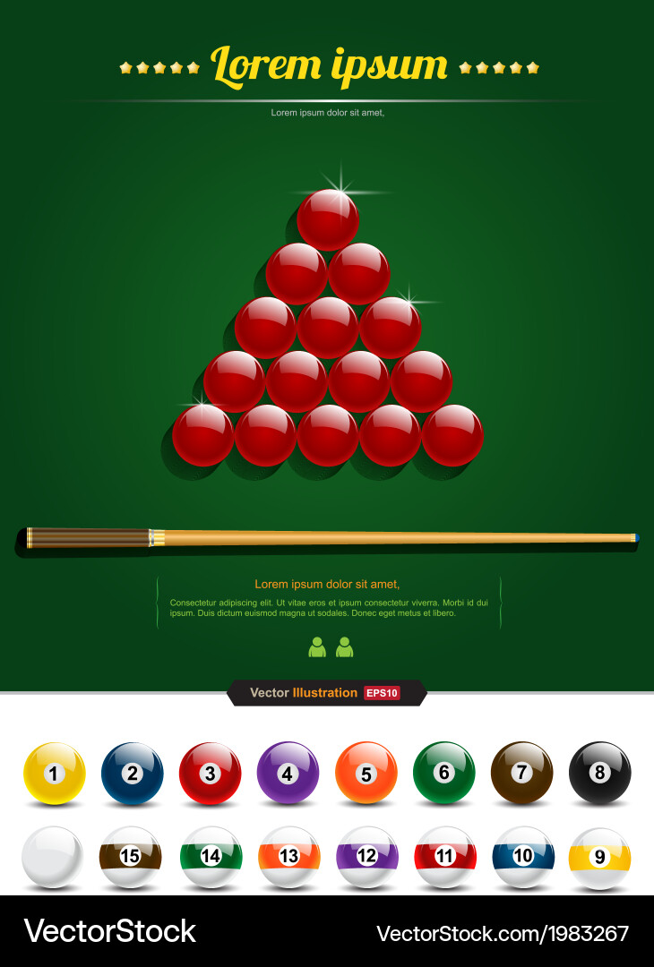 Snooker Royalty Free Vector Image - VectorStock