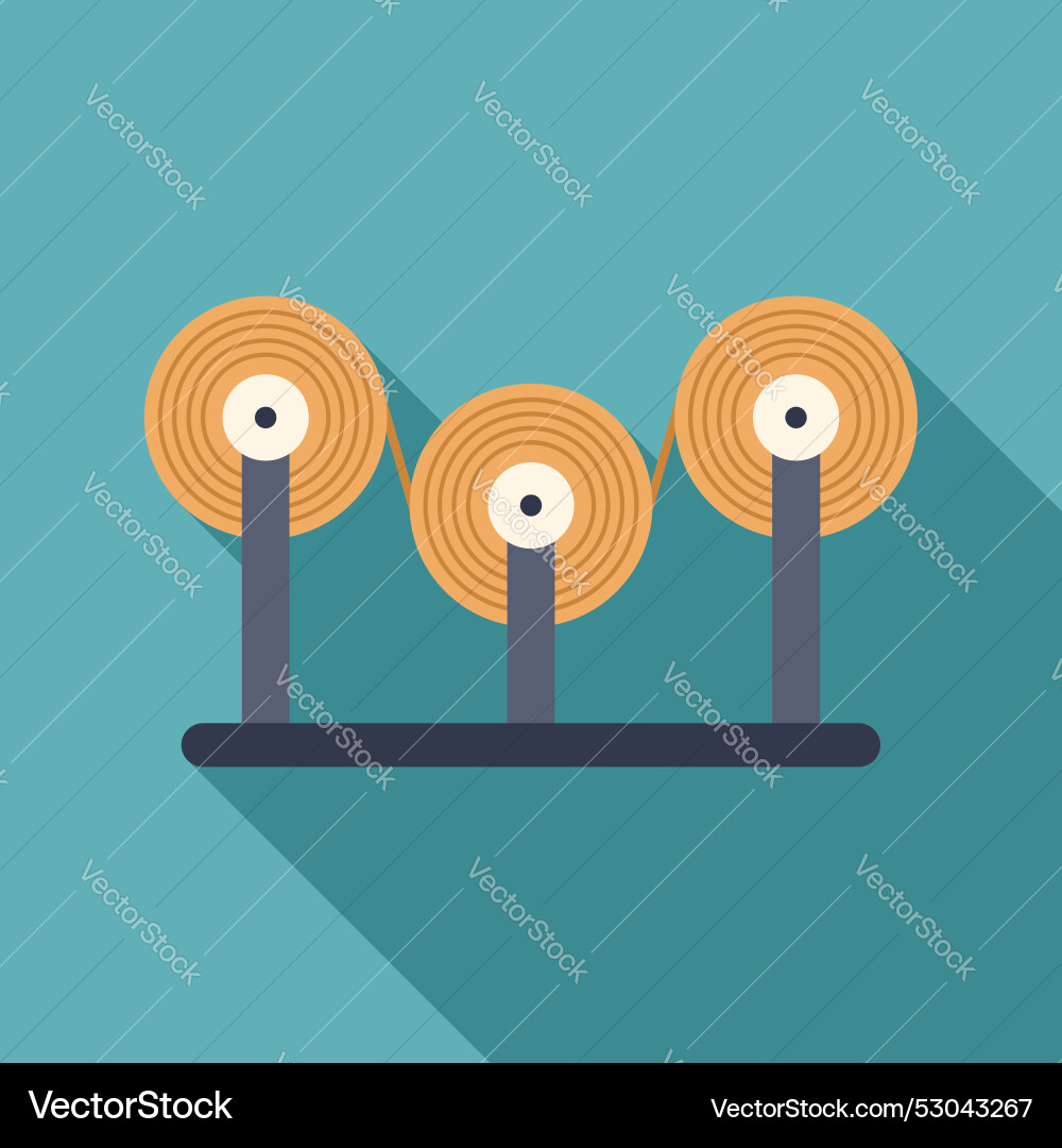Textile production line processing raw materials Vector Image