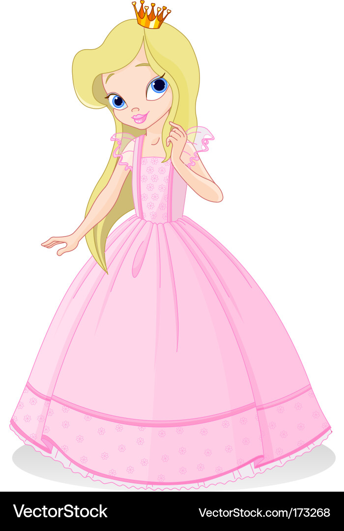 Beautiful princess Royalty Free Vector Image - VectorStock