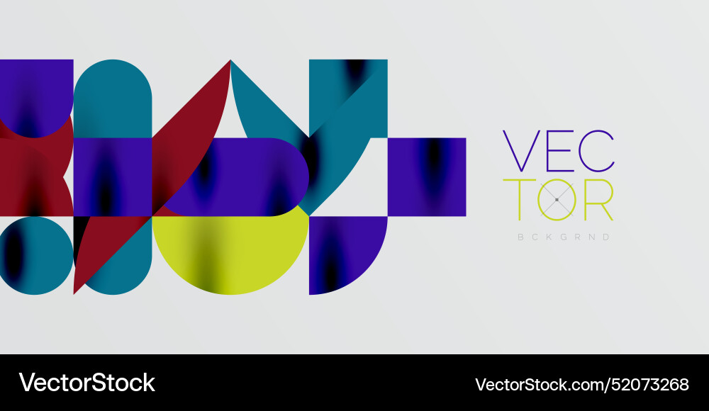 Circles semi squares and round shapes Royalty Free Vector