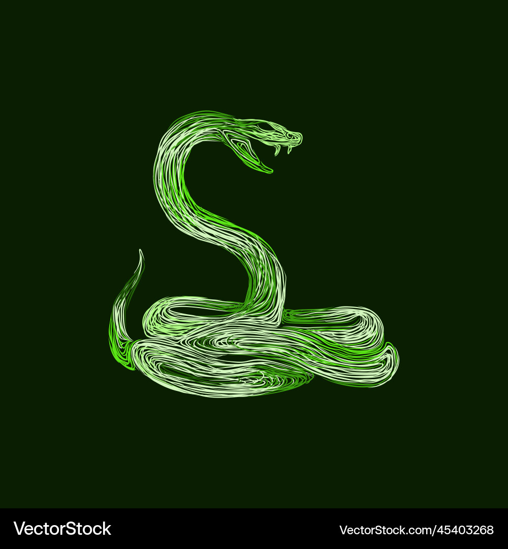Snake viper animal artwork design Royalty Free Vector Image