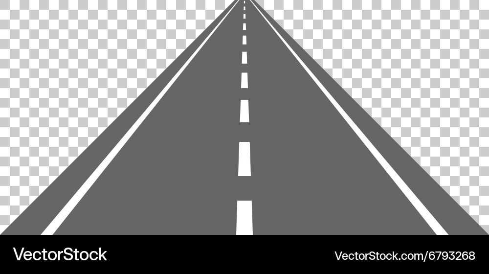 Straight road with white markings Royalty Free Vector Image