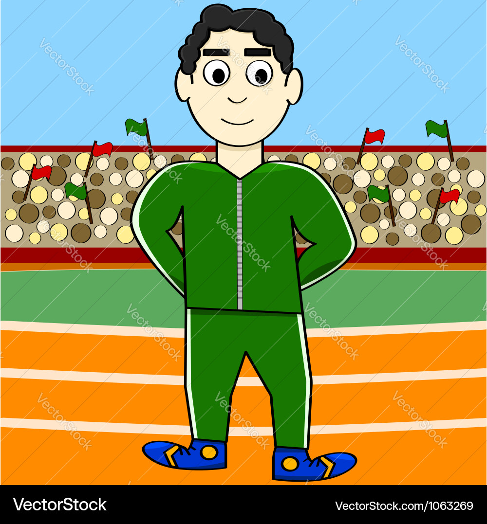 Cartoon athlete Royalty Free Vector Image - VectorStock