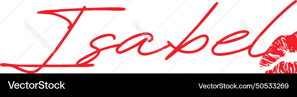 Isabel i love you Royalty Free Vector Image - VectorStock