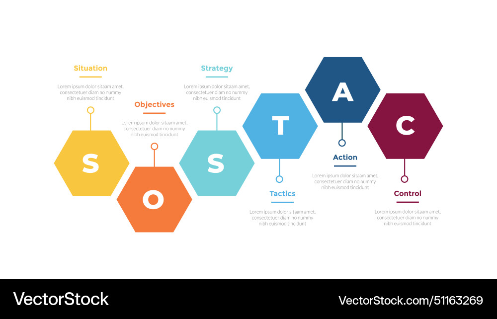 Sostac marketing planning infographics template Vector Image